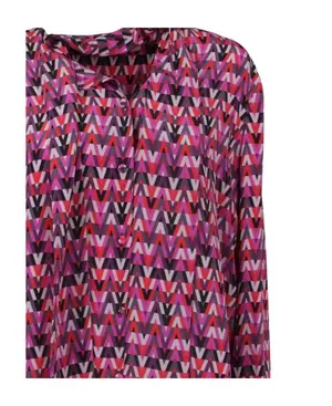 Valentino Garavani Motif-print Long-sleeve Blouse