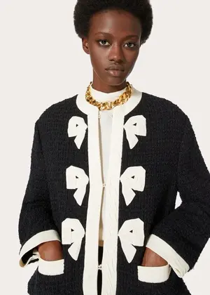 Valentino Garavani Bow-detail Tweed Jacket