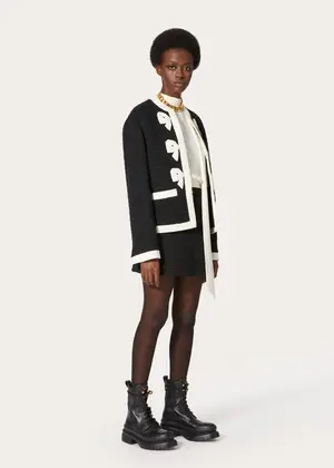 Valentino Garavani Bow-detail Tweed Jacket