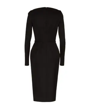 Valentino Garavani Vlogo Fitted Midi Dress