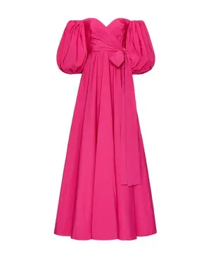 Valentino Garavani Pleated Shoulder-length Dress - Pink