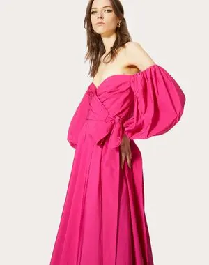 Valentino Garavani Pleated Shoulder-length Dress