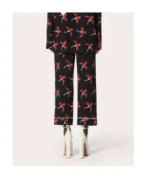Valentino Garavani Fairy Flowers Print Cropped Trousers