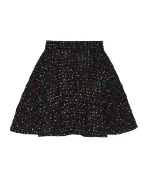 Valentino Garavani Dotted Tweed A-line Skirt - Black
