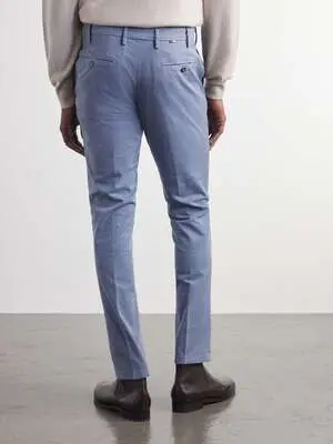 Canali Straight-leg Stretch-cotton Twill Trousers