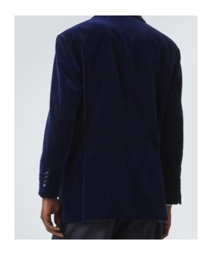 Brunello Cucinelli Pinstripe Cotton Velvet Tuxedo Jacket