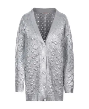 Valentino Garavani V-neck Knitted Cardigan - Gray