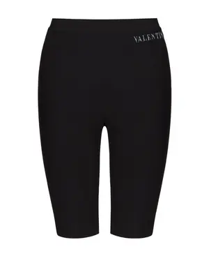 Valentino Garavani Embossed Logo Cycling Shorts - Black