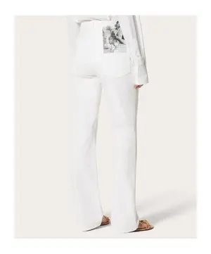 Valentino Garavani Logo Printed Straight Leg Jeans
