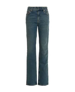 Valentino Garavani Vlogo Patch Skinny Fit Jeans - Blue