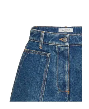 Valentino Garavani Mid-rise Denim Shorts