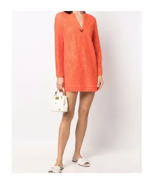 Valentino Garavani Crocheted Lace Minidress