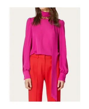 Valentino Garavani Pussy-bow Collar Blouse