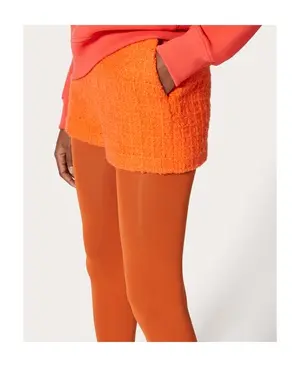 Valentino Garavani High-waisted Tweed Shorts