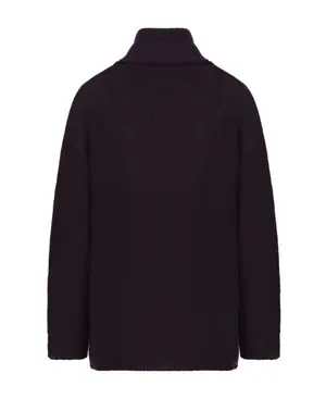 Valentino Garavani Burgundy Ribbed Sweater
