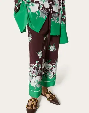 Valentino Garavani Floral Printed Pajama Pants