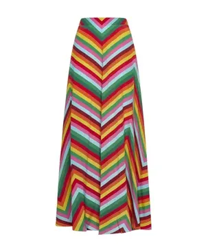 Valentino Garavani High-waisted Chevron-print Maxi Skirt