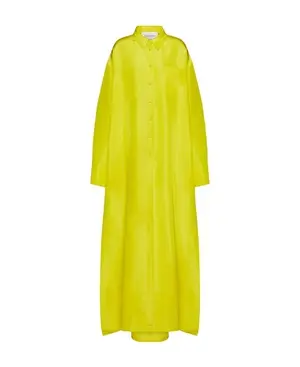Valentino Garavani Button Long-sleeved Dress - Yellow