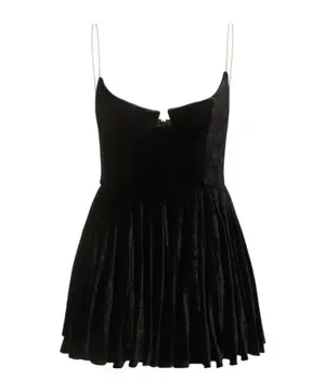 Magda Butrym Velour Mini Dress W - Black
