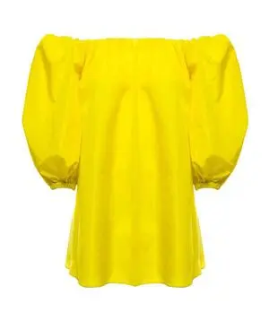 Valentino Garavani Off-shoulder Silk Blouse - Yellow