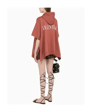 Valentino Garavani Logo Letters Hooded Cloak