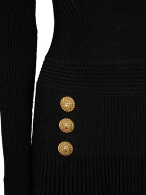 Balmain Logo Button Dress