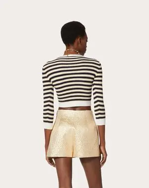 Valentino Garavani Striped Cropped Jumper