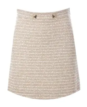 Valentino Garavani Tweed Mini Skirt - Nude