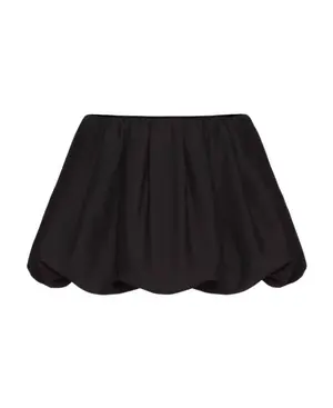Valentino Garavani Crepe Couture High Waist Mini Skirt - Black
