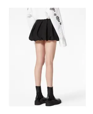 Valentino Garavani Crepe Couture High Waist Mini Skirt