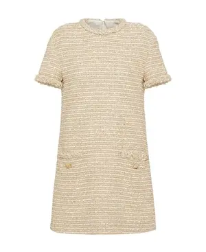 Valentino Garavani Roman Stud Tweed Dress - Nude