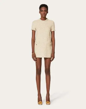 Valentino Garavani Roman Stud Tweed Dress