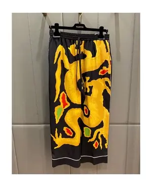 Valentino Garavani Drawstring Wide Leg Cropped Trousers