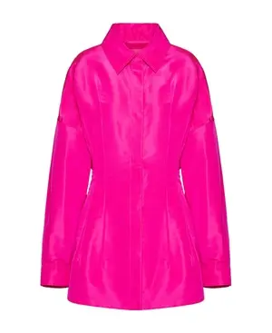 Valentino Garavani Faille Long-sleeved Pea Coat - Pink