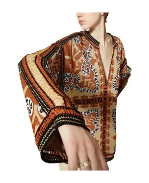 Valentino Garavani Jacquard Mini Bandana Tunic Top