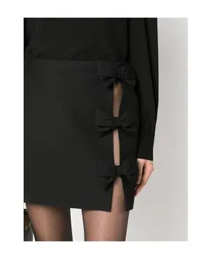Valentino Garavani Bow Detailed Mini Skirt