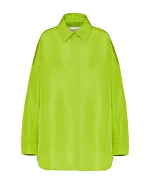 Valentino Garavani Oversized Silk Shirt - Green