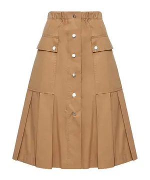Moncler Elastic-waist Skirt - Camel