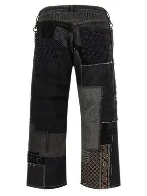 Junya Watanabe Patchwork Wide-leg Jeans