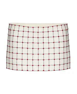 Valentino Garavani Logo Embroidered Skirt - White