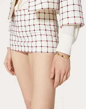 Valentino Garavani Logo Embroidered Skirt