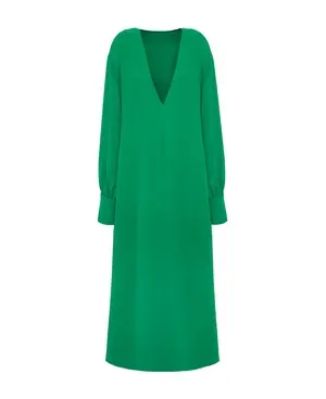Valentino Garavani V-neck Long-sleeved Dress - Green