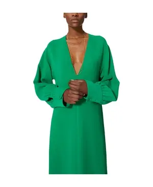 Valentino Garavani V-neck Long-sleeved Dress