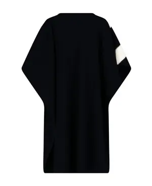 Valentino Garavani Stripe-detailed Knit Cape