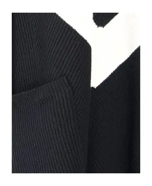 Valentino Garavani Stripe-detailed Knit Cape