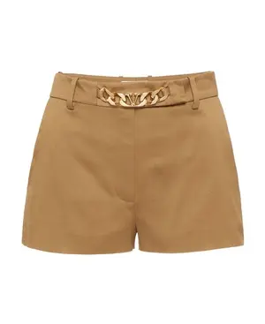 Valentino Garavani Vlogo Chain Mini Shorts - Brown
