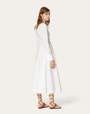 Valentino Garavani Belted Long-sleeved Midi Dress