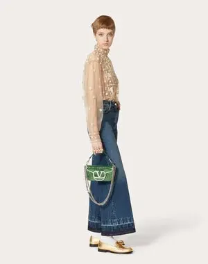 Valentino Garavani Tulle Illusione Embroidered Top