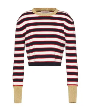 Valentino Garavani Striped Cotton Jumper - Black