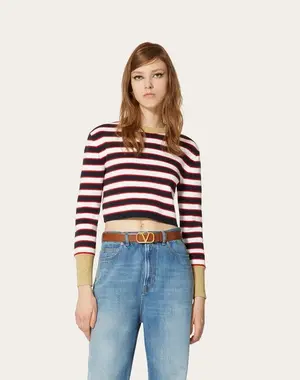 Valentino Garavani Striped Cotton Jumper